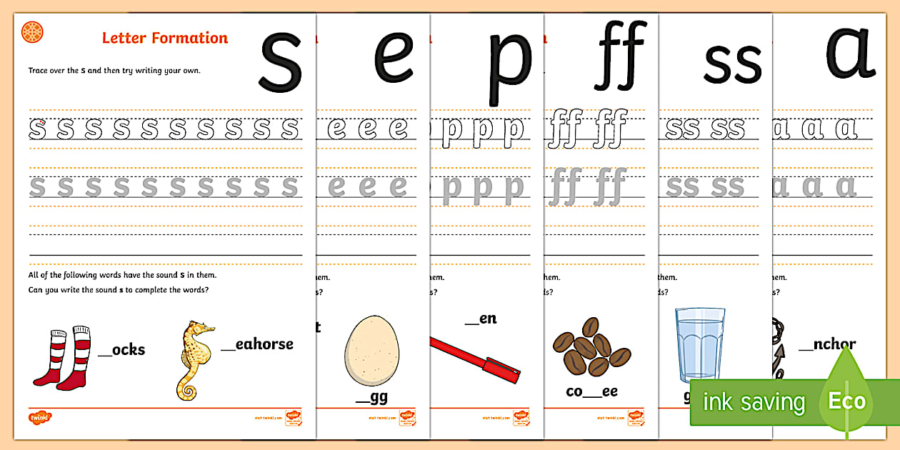 Middle East Phase 2 Letter Formation Worksheet / Worksheet Pack