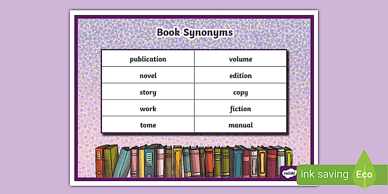 Book Synonyms Word Mat (Teacher-Made) - Twinkl