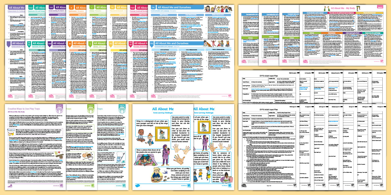 EYFS Ages 0-5 All About Me - My Body Bumper Planning Pack