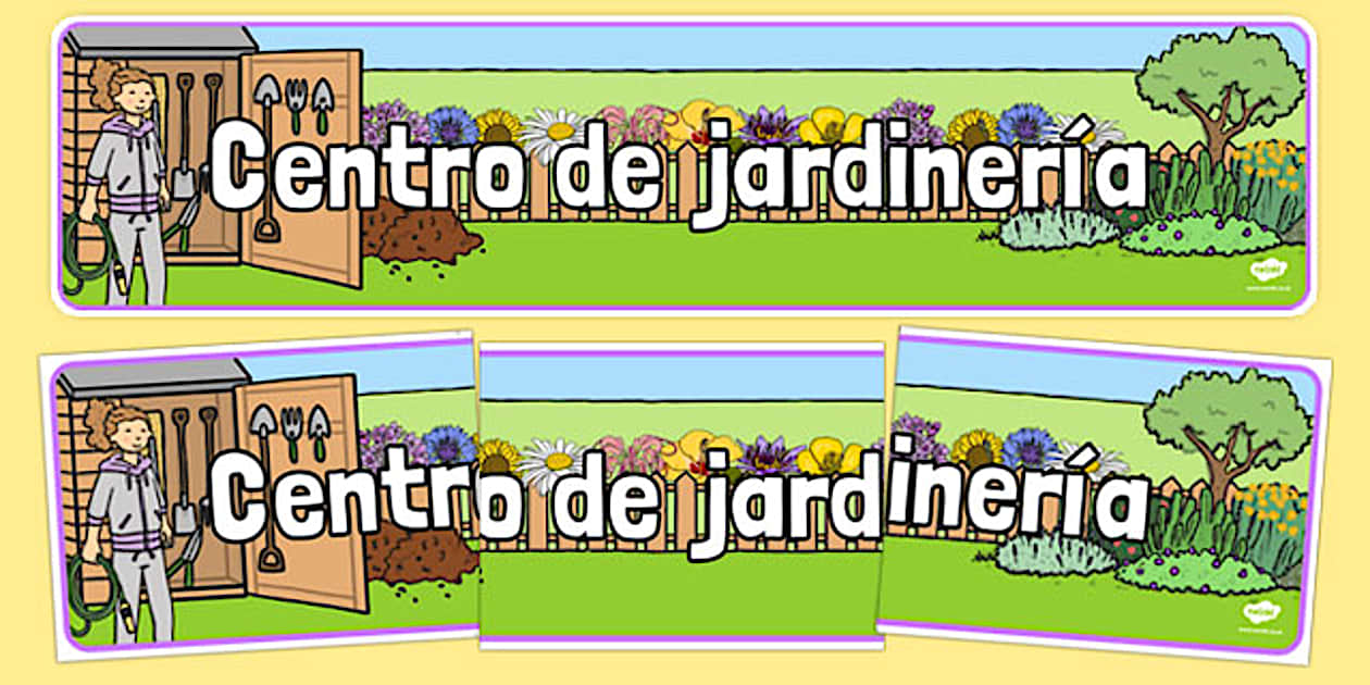 Cursive Garden Centre Display Banner Spanish (teacher made)
