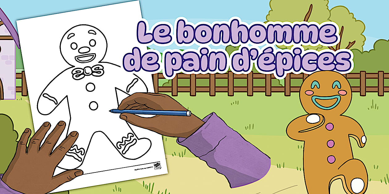 Le bonhomme de pain d'épices - coloriage