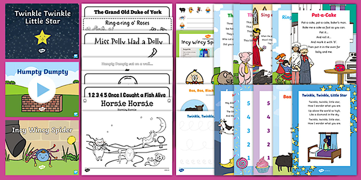 Nursery Rhymes | Printable PDF & Activity Pack | EYFS