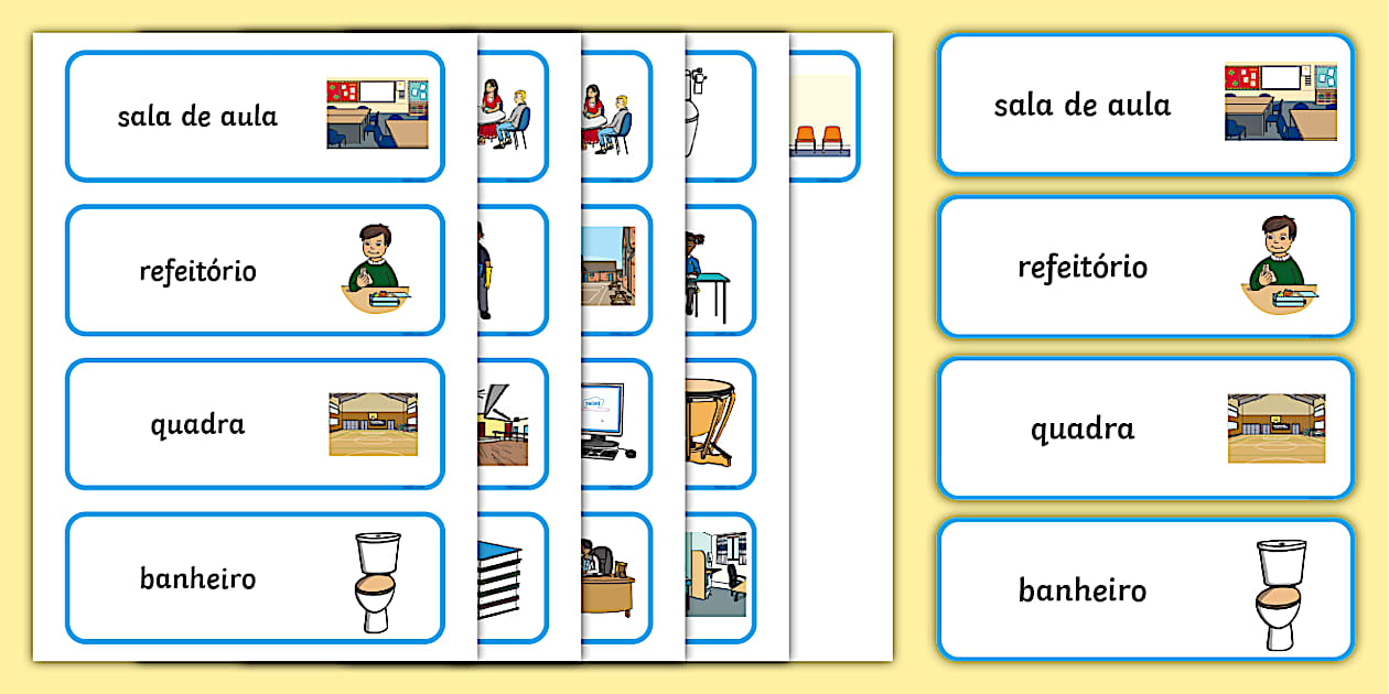 Title: Cartões de vocabulário - Lugares da escola - Twinkl