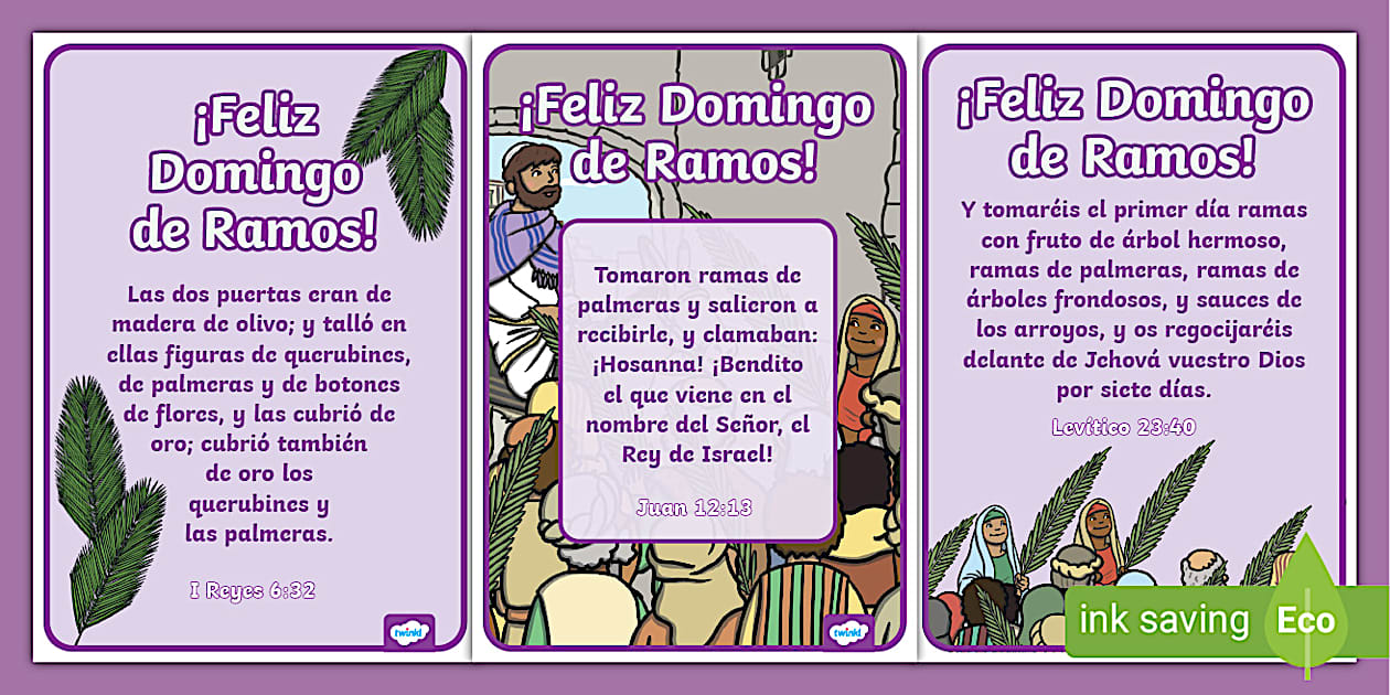 Afiches: Frases lindas de Domingo de Ramos