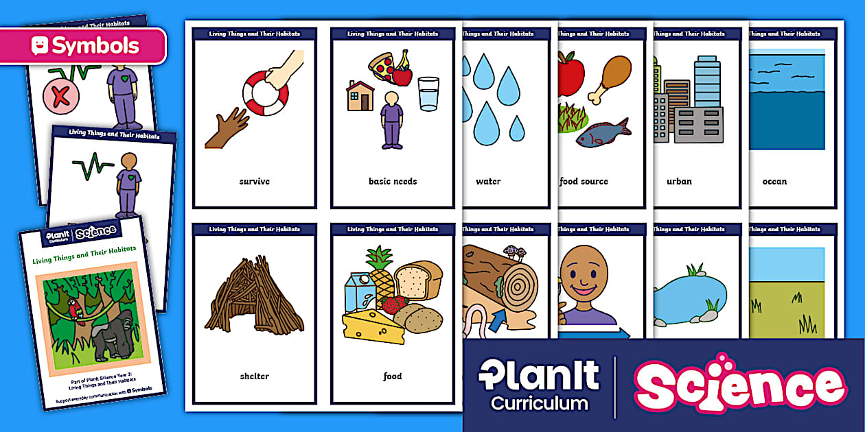 Twinkl Symbols: Living Things and Their Habitats: Flashcards