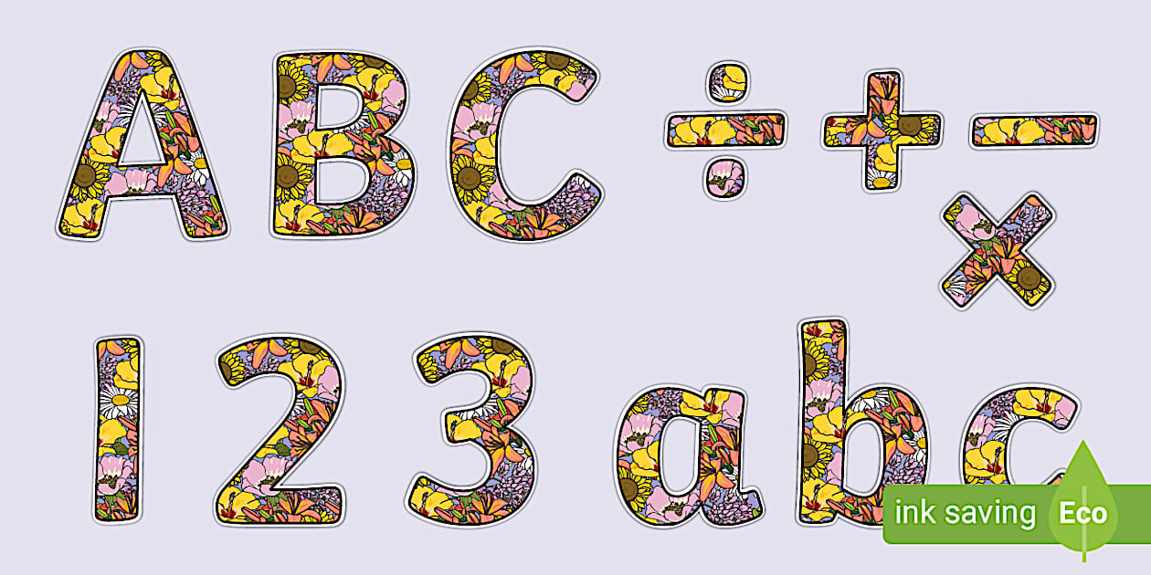 Flower Display Lettering (teacher made) - Twinkl