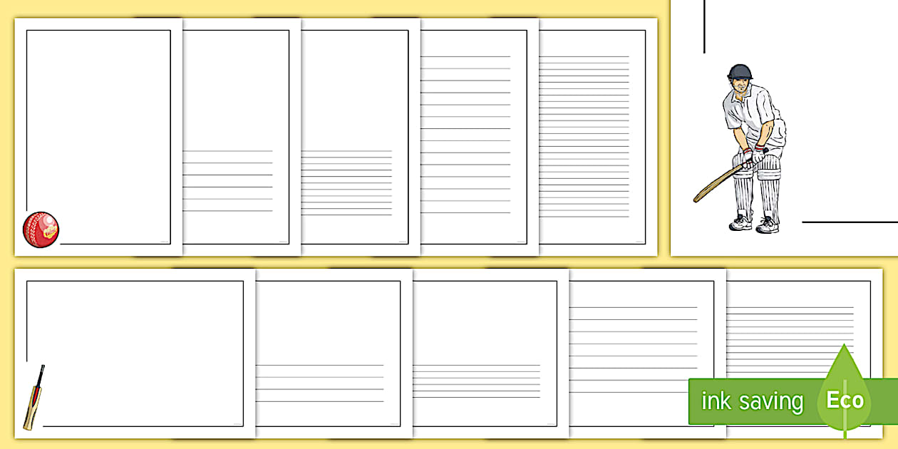 Cricket Page Border Pack (teacher made) - Twinkl