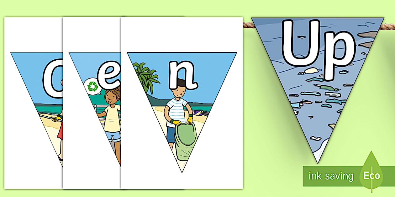 TAS Clean Up Australia Day Display Bunting - Twinkl