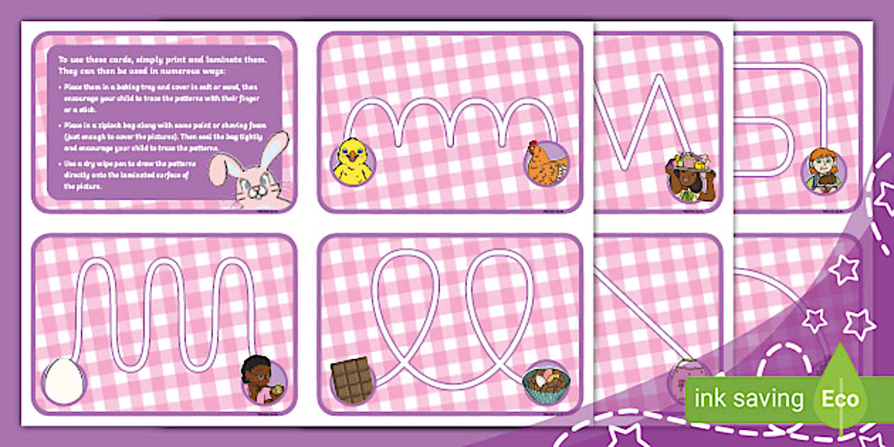 Easter Mark-Making Pattern Cards (teacher made) - Twinkl
