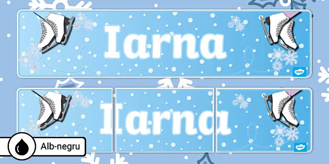 Iarna – Banner pentru decorul clasei (teacher made)