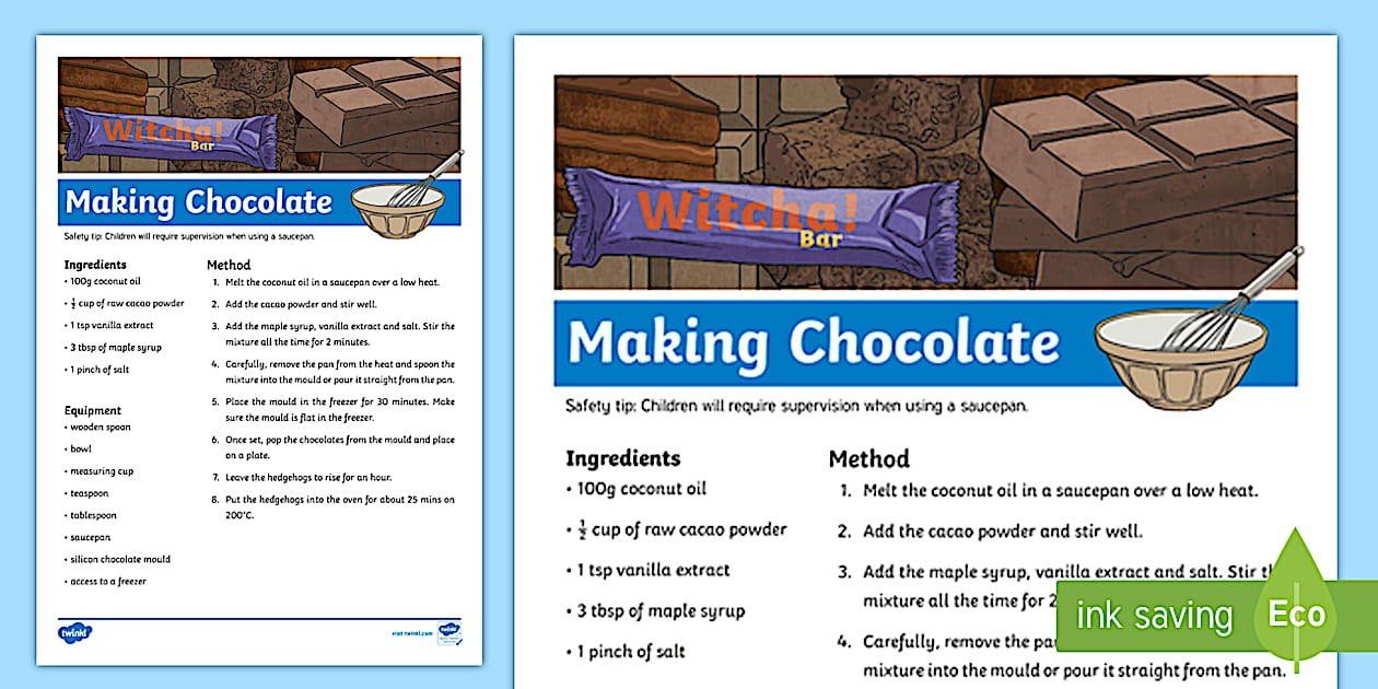 The Making of Chocolate - Worksheet - Twinkl CfE - Twinkl