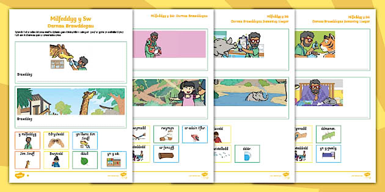 Milfeddyg y Sŵ: Darnau Brawddegau Un Seren/Sylfaenol