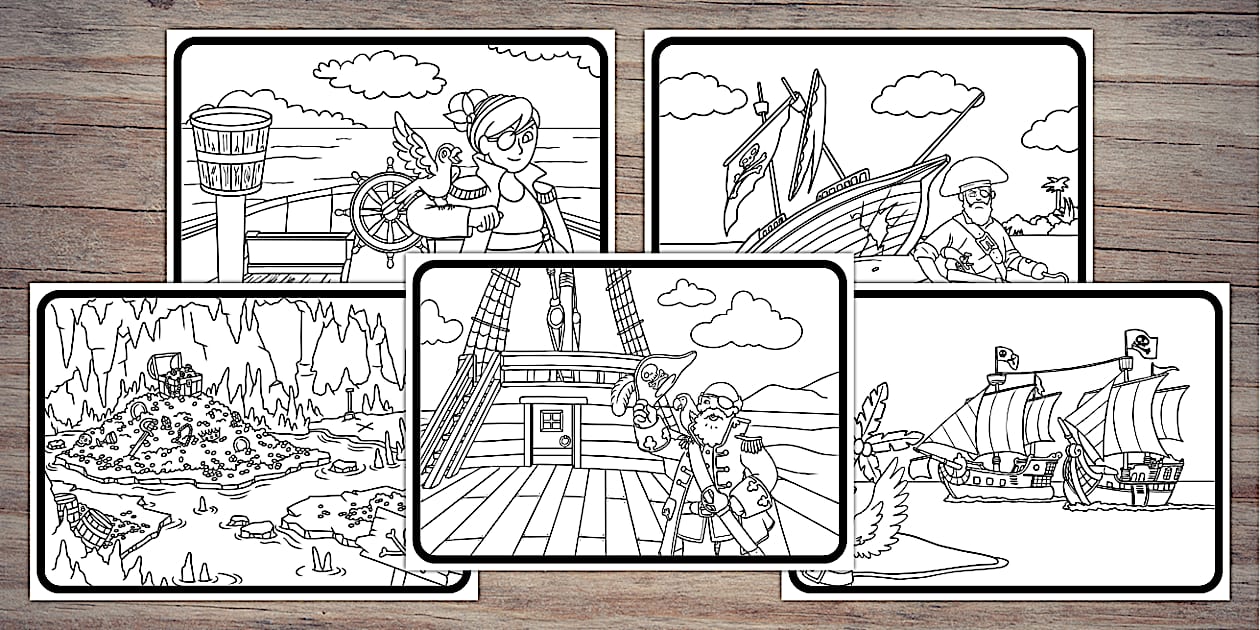 Pirate Colouring Placemats | Twinkl Party (teacher made)