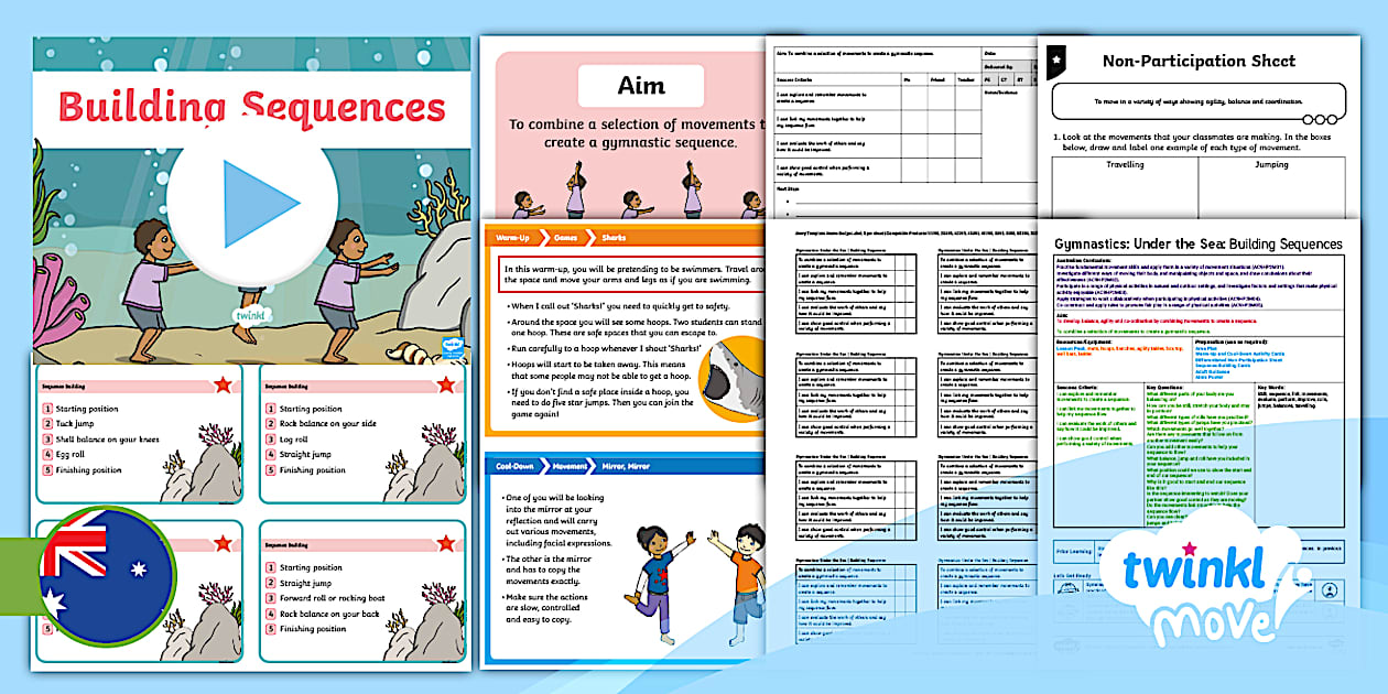 Year 2 Gymnastics: Under the Sea Lesson 5 Building Sequences