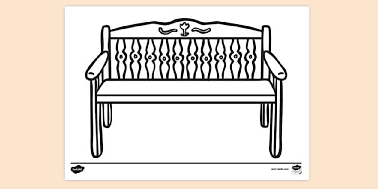 Buddy Bench Colouring Sheet (teacher made) - Twinkl