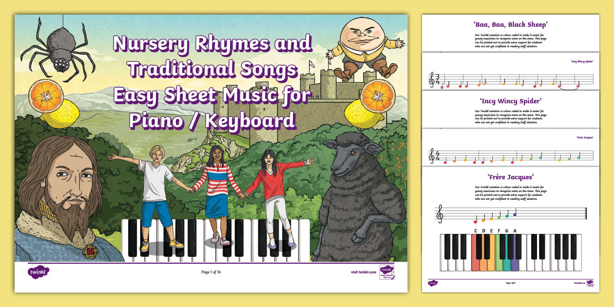 👉 Nursery Rhymes Sheet Music - Easy Sheet Music for Piano