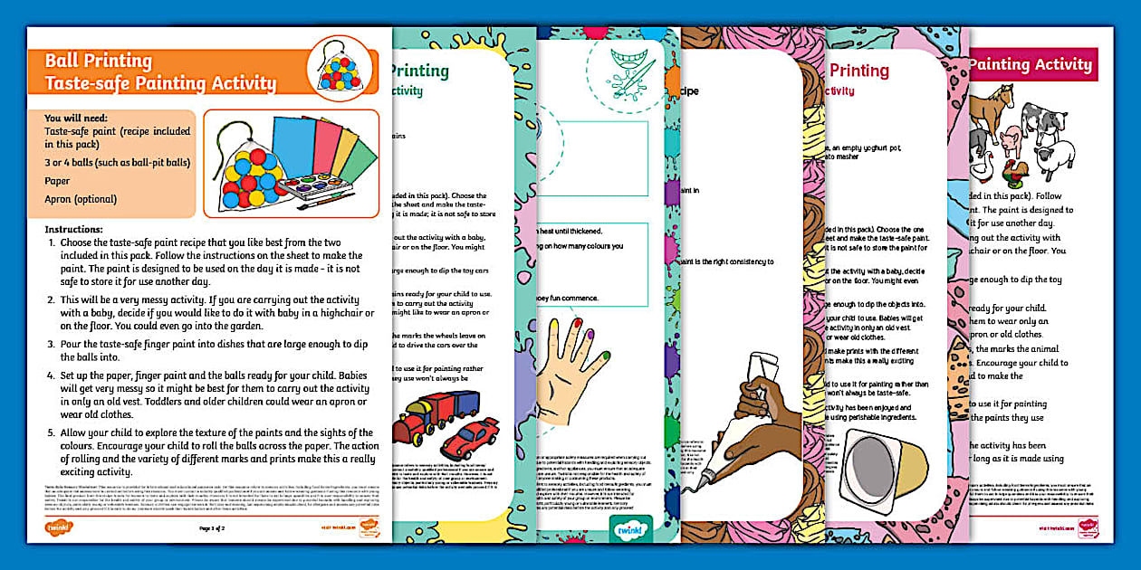Printing Taste-Safe Painting Activity Pack - Parents - Art