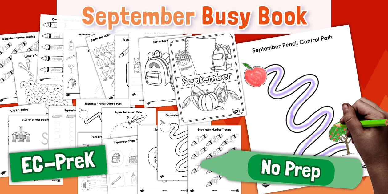 September Busy Book (teacher made) - Twinkl