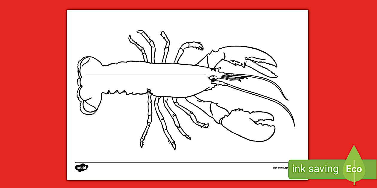 Lobster Writing Template (teacher made) - Twinkl