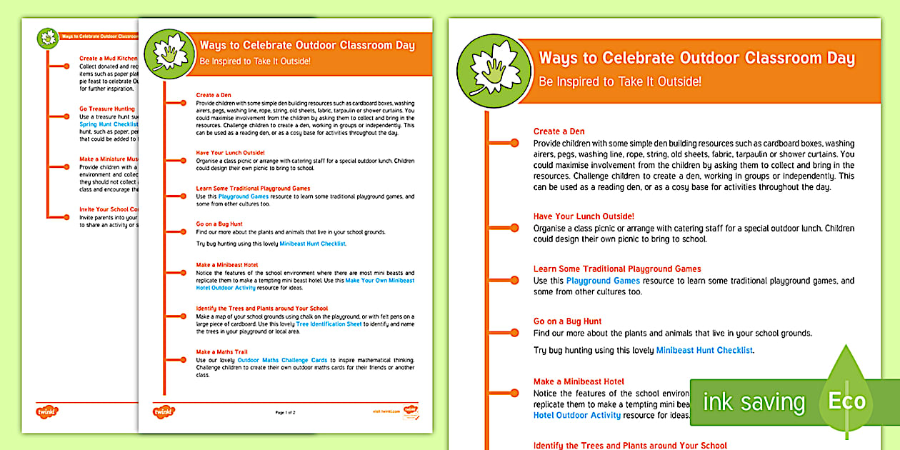 KS1 Outdoor Classroom Ideas - Teaching Resources - Twinkl