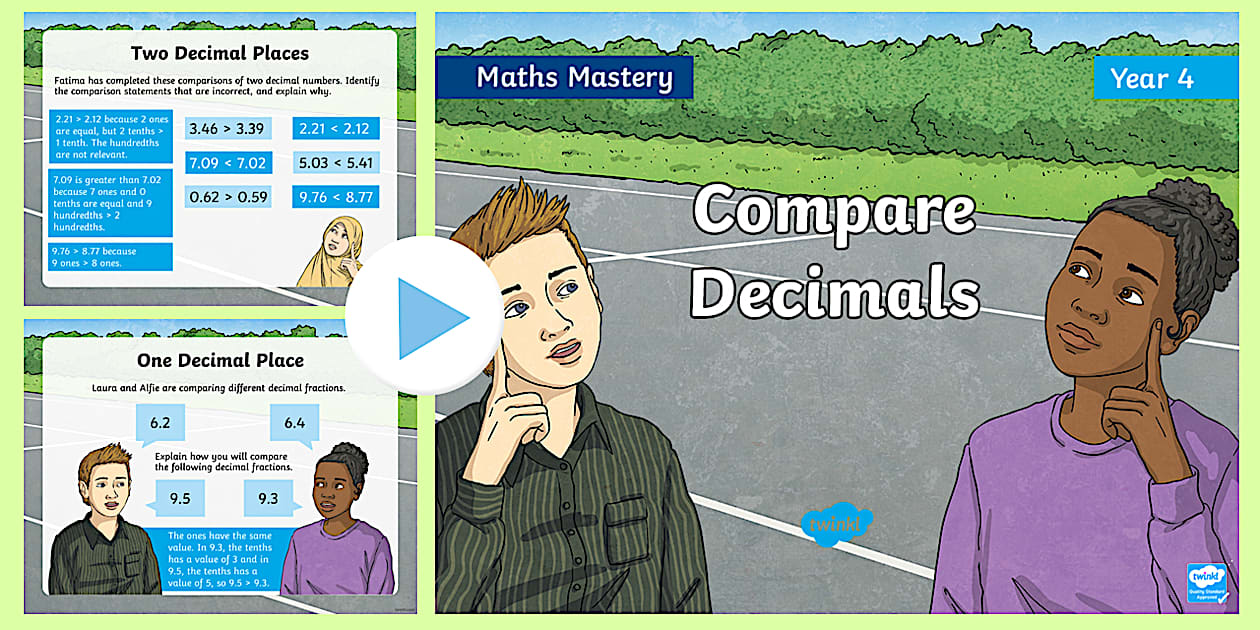 Comparing Decimals PowerPoint - Maths Mastery - Twinkl