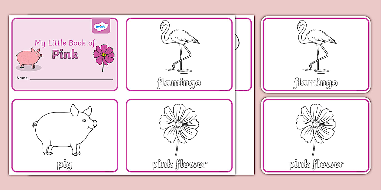 My Little Book of Pink Worksheets (teacher made) - Twinkl