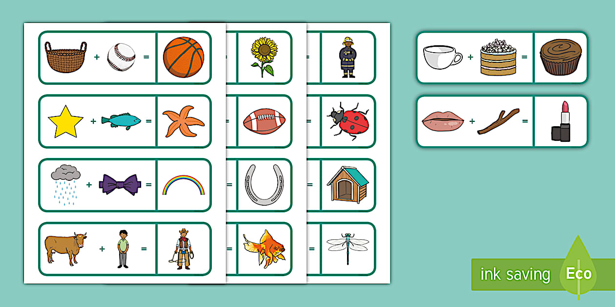 Compound Word Building Cards (teacher made) - Twinkl