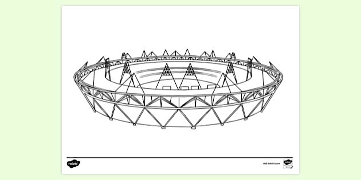 Stadium Colouring | Colouring Sheets (teacher made) - Twinkl