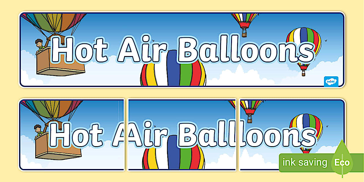 Hot Air Balloons Display Banner (teacher made) - Twinkl