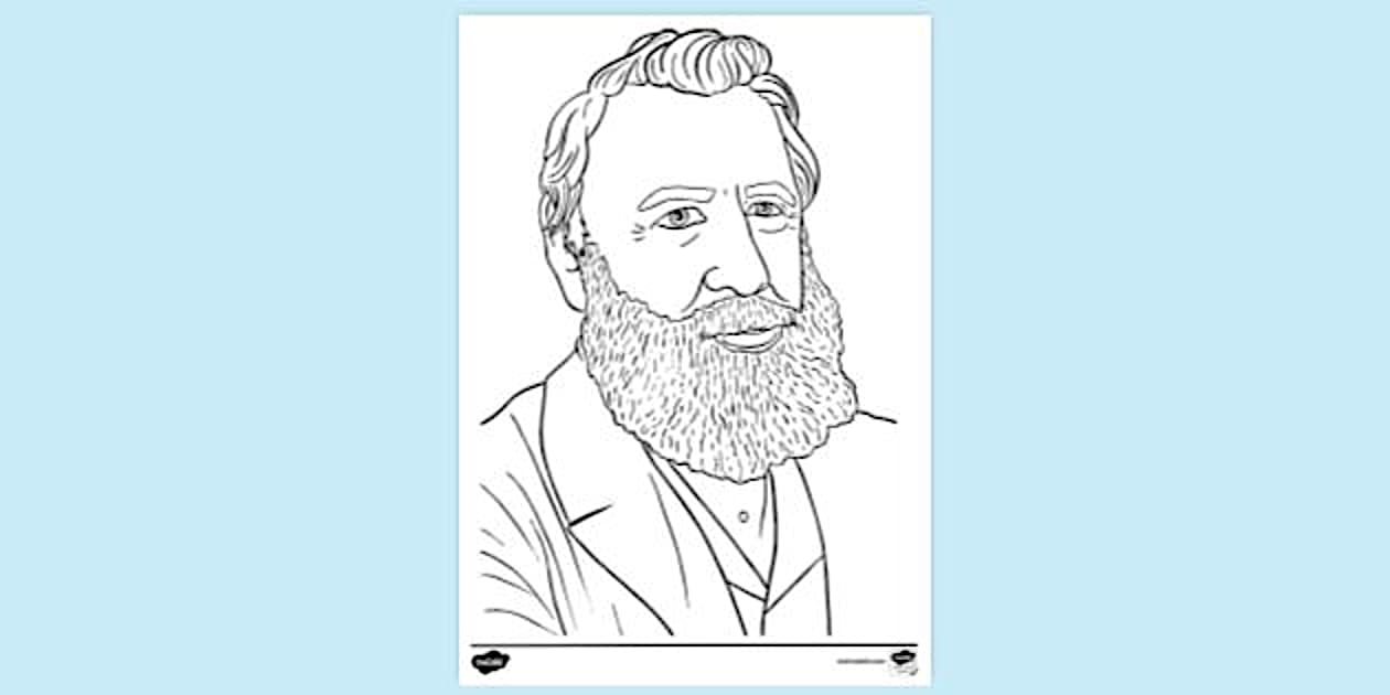 George James Symons Portrait Colouring Sheet