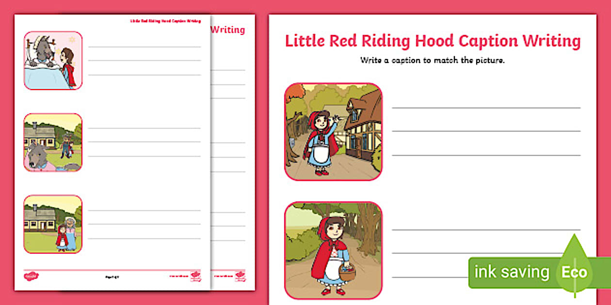 Little Red Riding Hood Caption Writing Activity - Twinkl