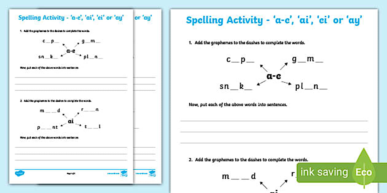 Spelling Activity (teacher made) - Twinkl