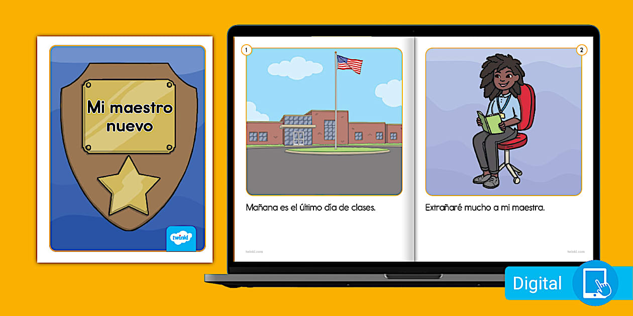 eBook emergente: Mi maestro nuevo (teacher made) - Twinkl
