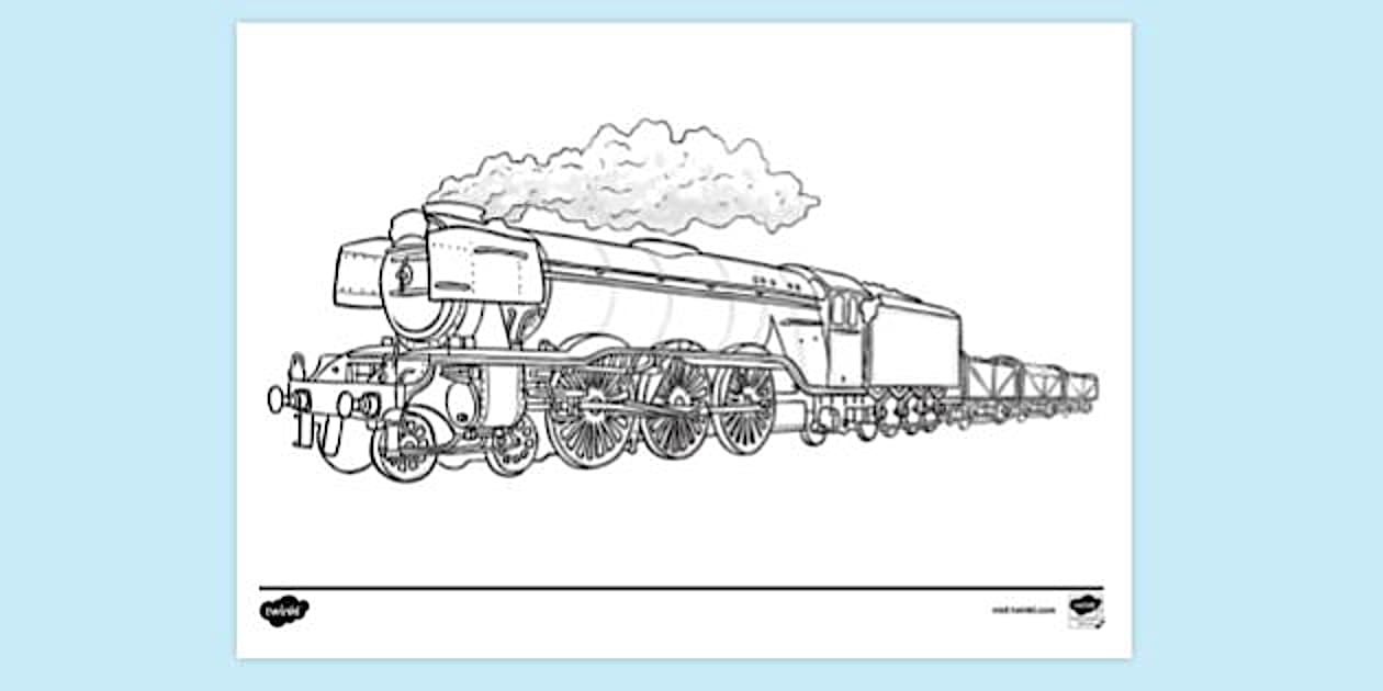 Original Railway Colouring Page | Colouring Sheets - Twinkl