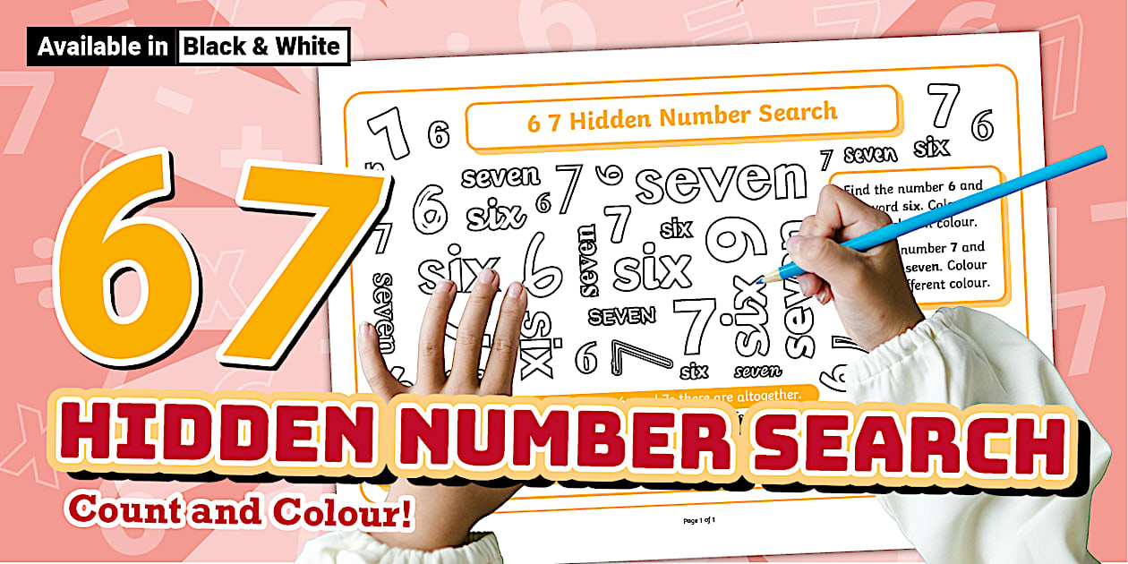 6 7 Hidden Number Search