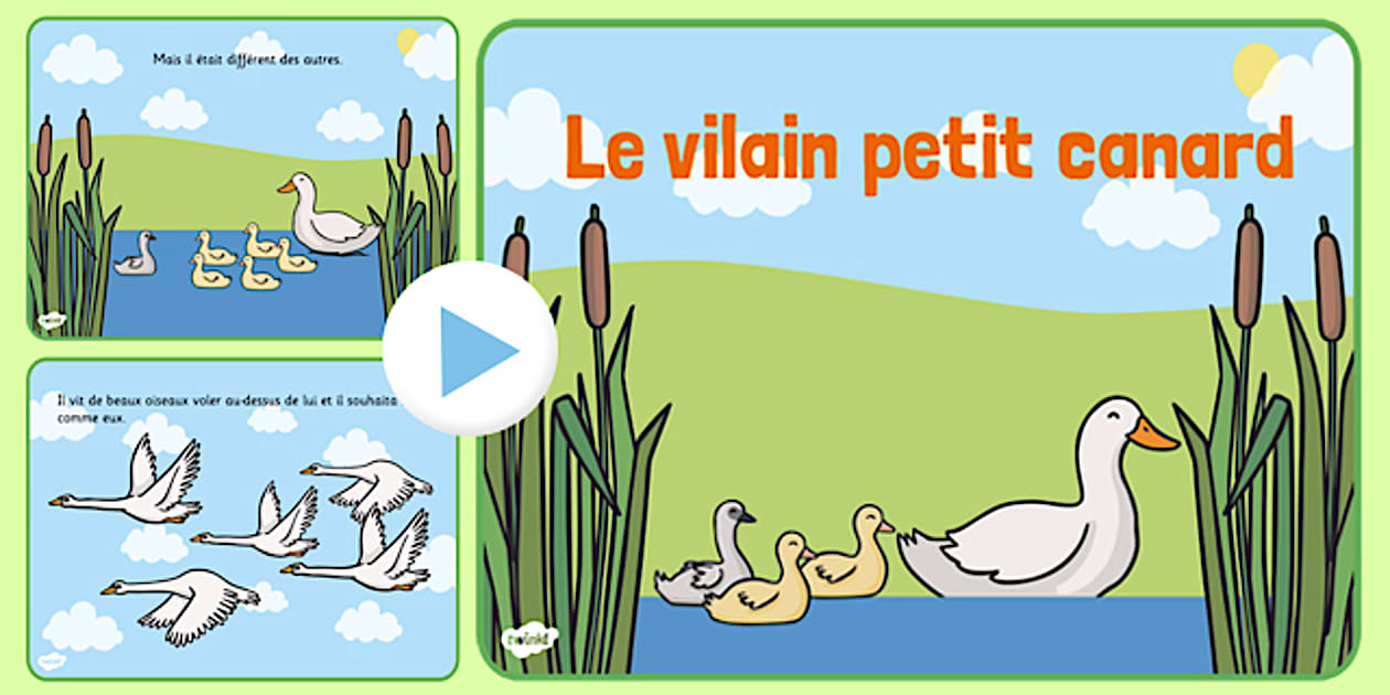 Le vilain petit canard Story PowerPoint French - Twinkl