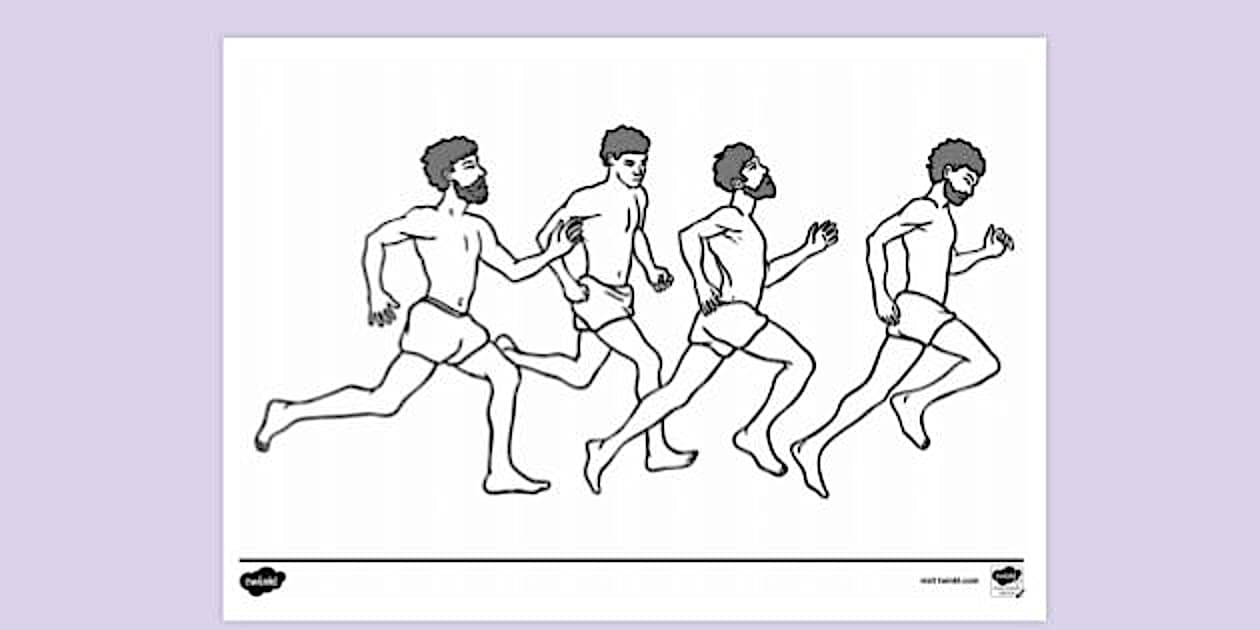 Olympic Running Colouring Sheet | Twinkl Resources - Twinkl