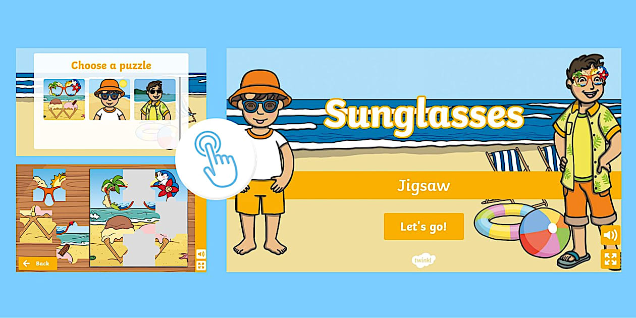 Sunglasses Interactive Jigsaw (teacher made) - Twinkl