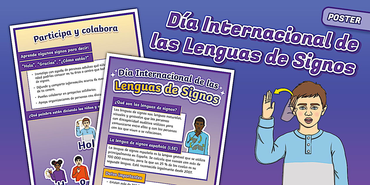 Póster: Día Internacional de las Lenguas de Signos