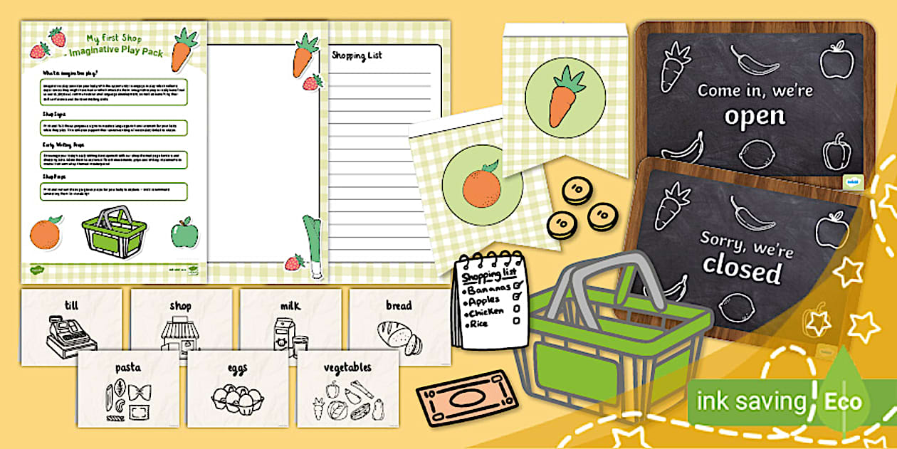 FREE! - My First Shop Imaginative Play Pack (teacher made)