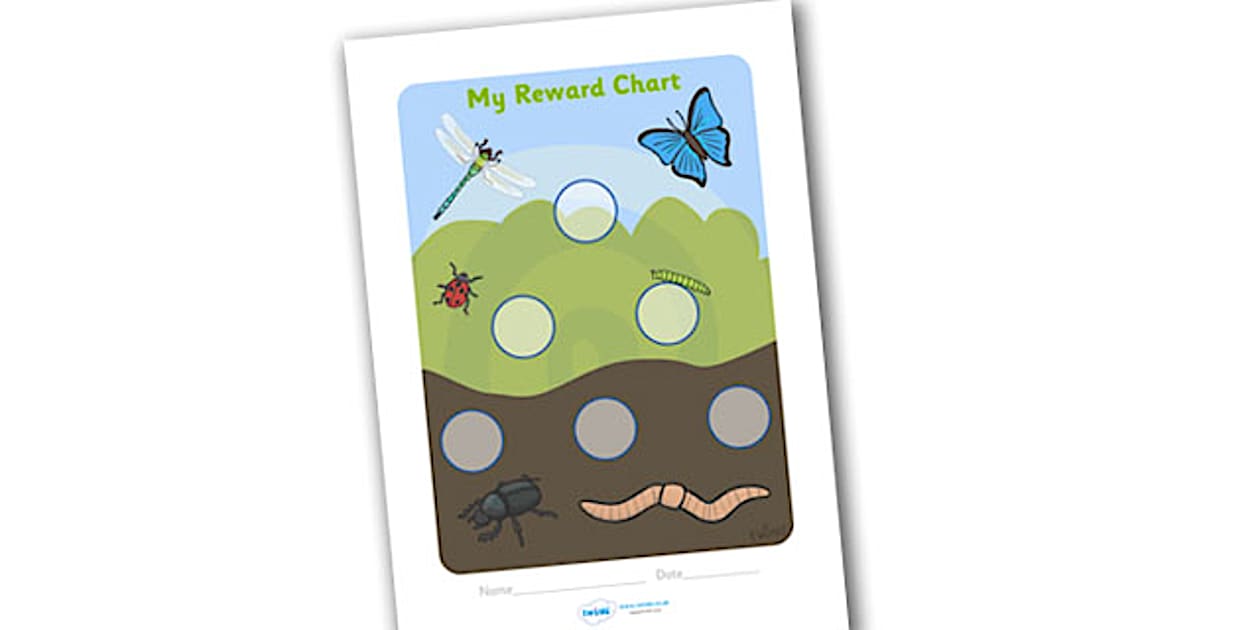 Minibeast Reward Chart (30mm) (teacher made) - Twinkl