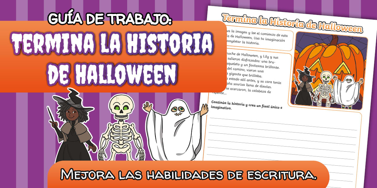 Guía de Trabajo: Termina la Historia de Halloween
