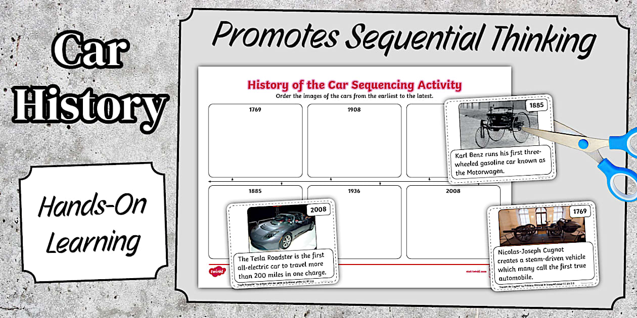 History of the Car Sequencing Activity - Twinkl - KS1