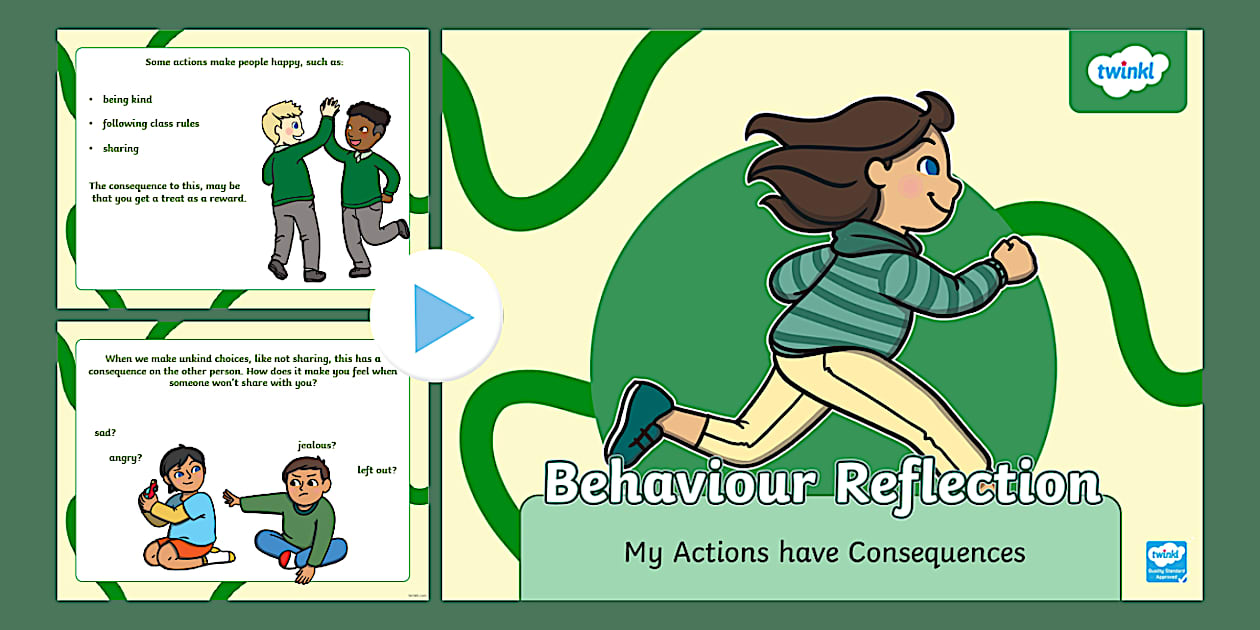 Behaviour Reflection - My Actions Have Consequences - Twinkl