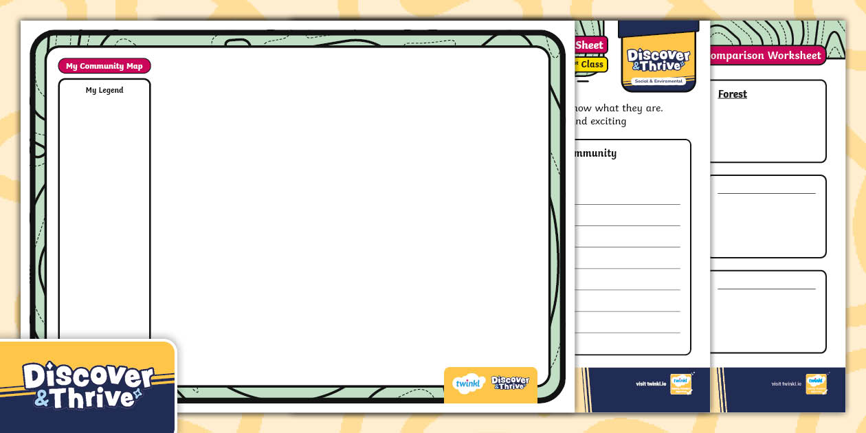 Our Community Map Activity 1st Class (teacher made) - Twinkl