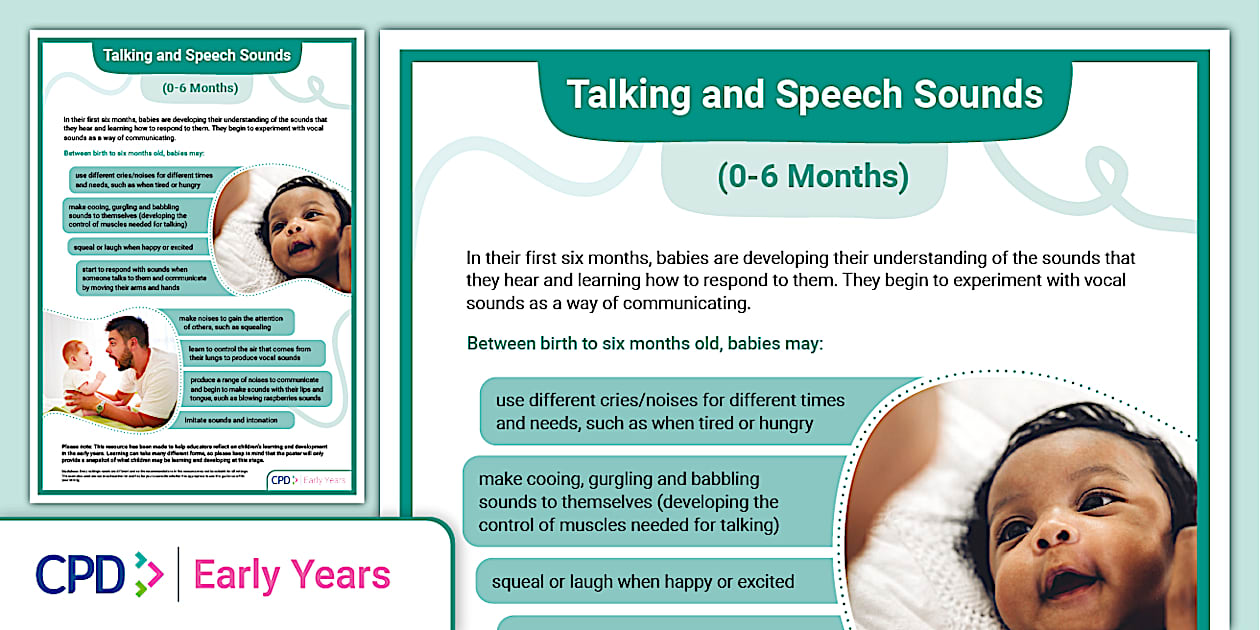 Talking and Speech Sounds (0-6 months) | Early Years CPD