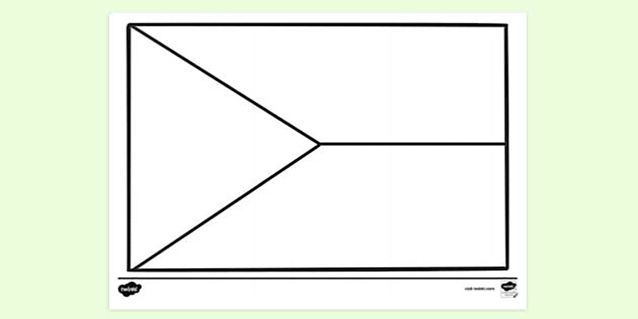 Czechia Flag Colouring Sheet | Colouring Sheets - Twinkl