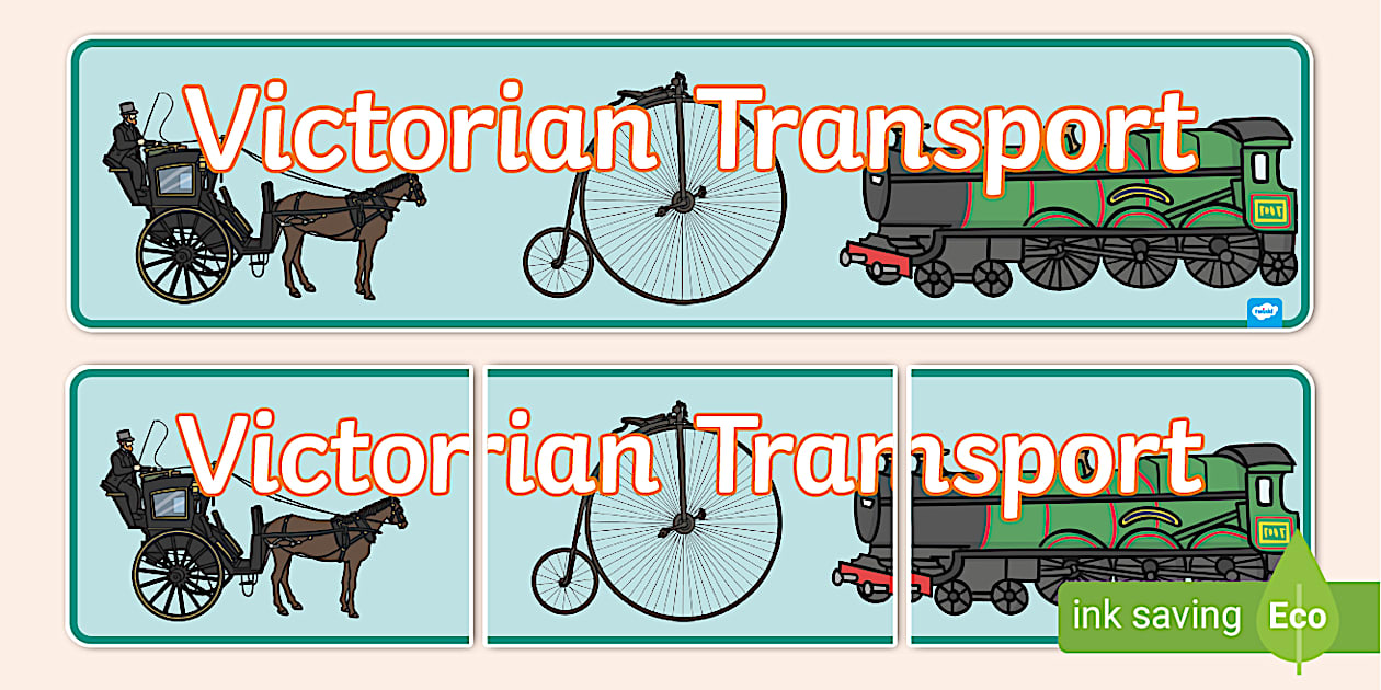 Victorian Transport Display Banner (teacher made) - Twinkl
