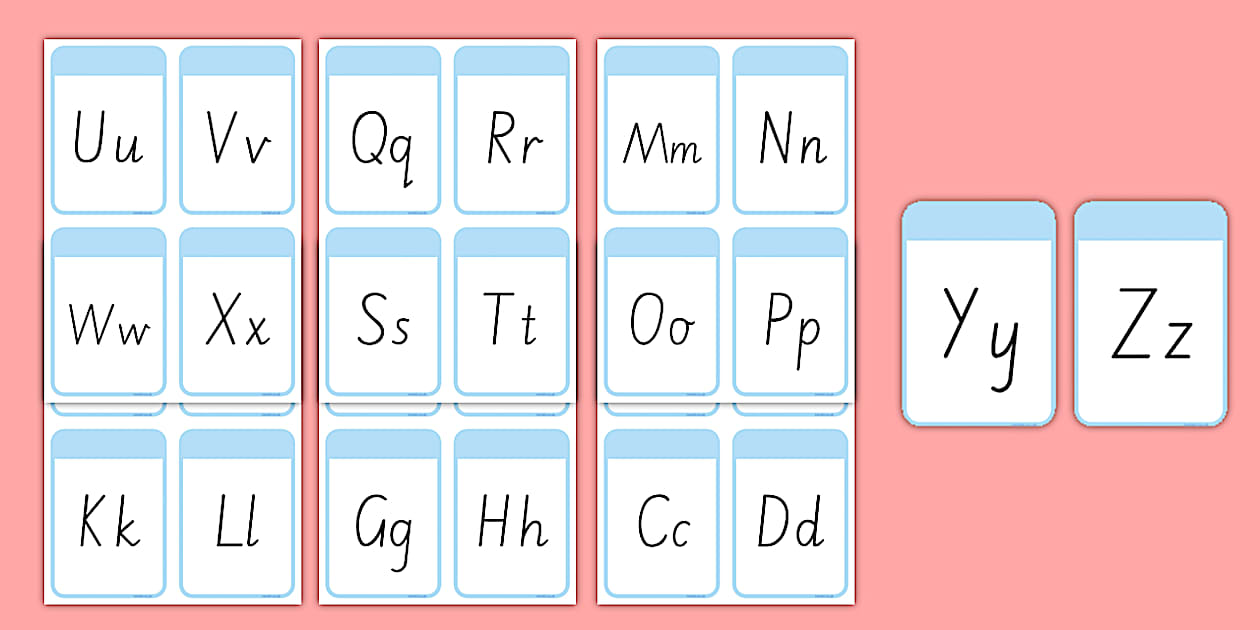 Alphabet Cards - A to Z Letter Cards (teacher made) - Twinkl