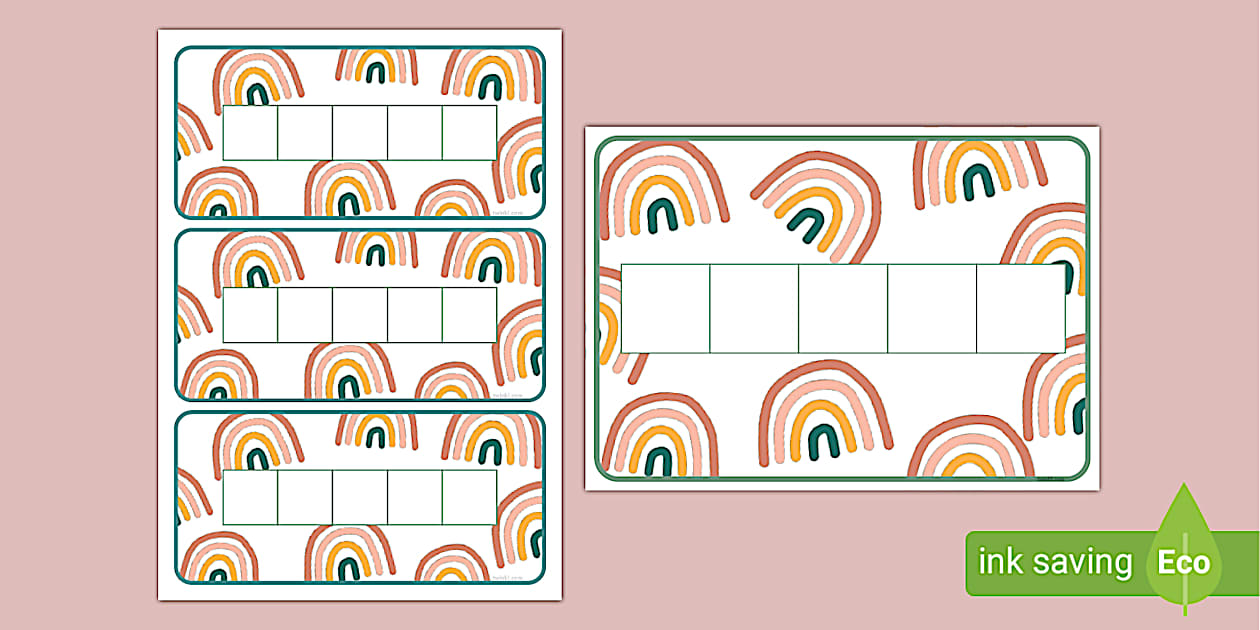 👉 Muted Rainbow Five-Frame Template (Teacher-Made)